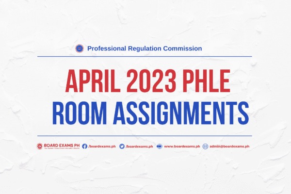 ROOM ASSIGNMENTS – Board Exams PH