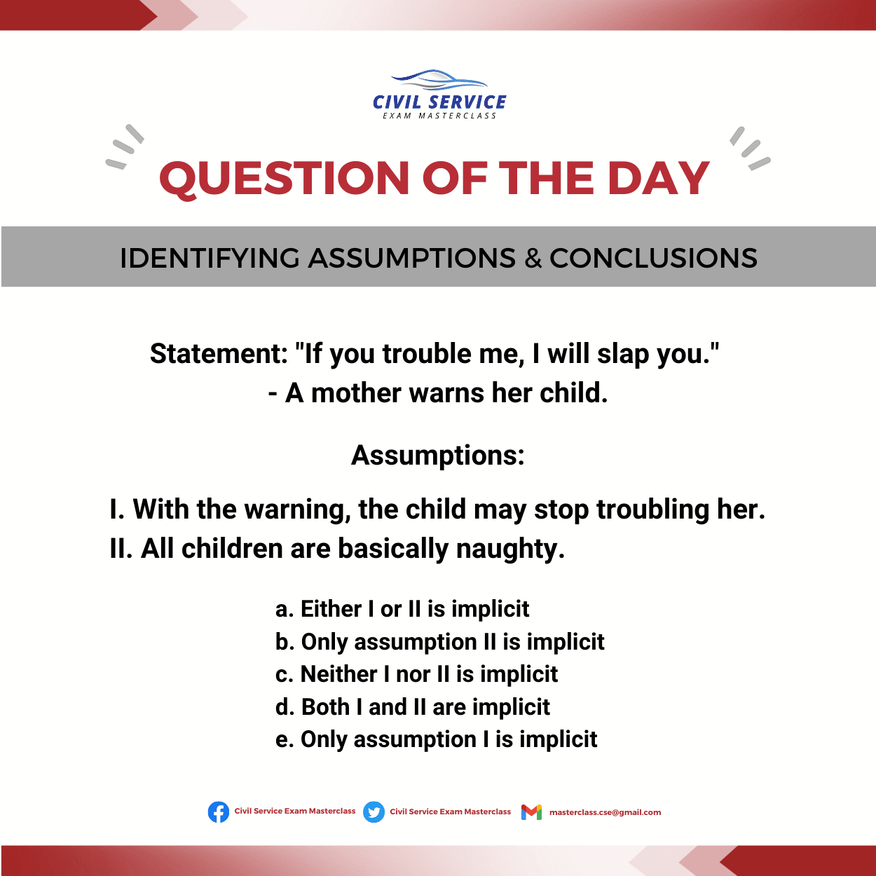 IDENTIFYING ASSUMPTIONS & CONCLUSIONS #2 – Board Exams PH