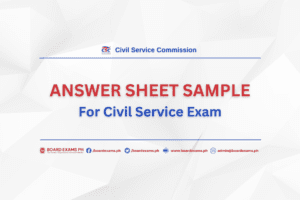 Answer Sheet Sample For Civil Service Exam (Downloadable PDF) – Board ...