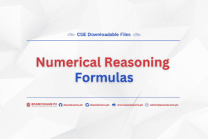 Numerical Reasoning Formulas – Board Exams PH