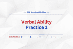Verbal Ability Practice 1 – Board Exams PH