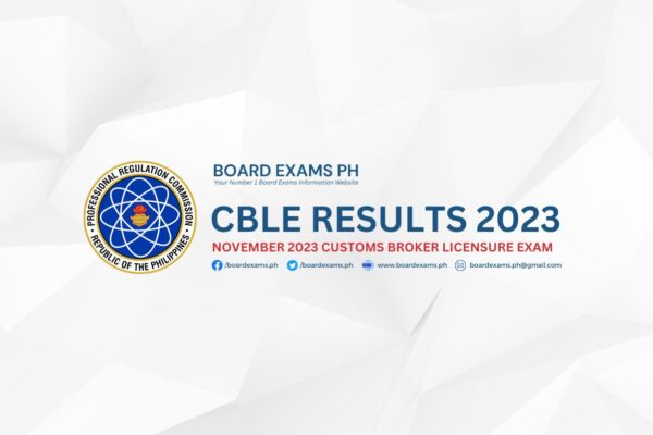 CBLE RESULTS: November 2023 Customs Broker Licensure Exam List of ...