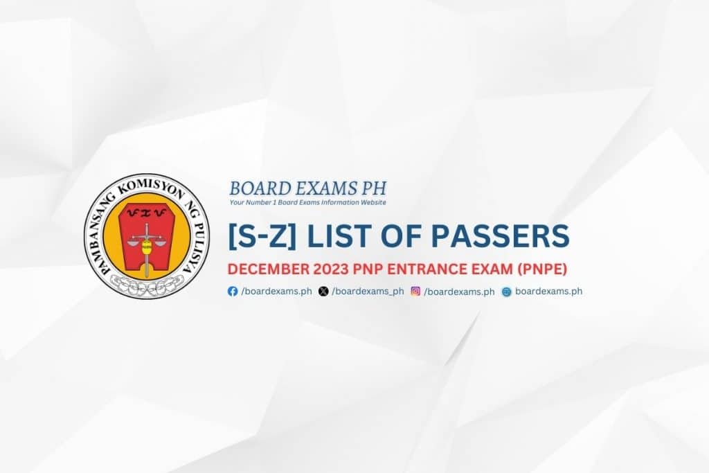 PRC Board Exam Results – List of Passers