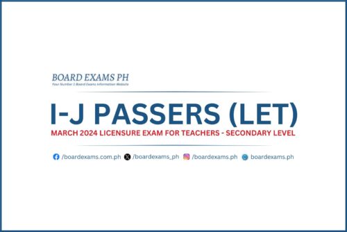 I-J PASSERS (Secondary Level): March 2024 Licensure Exam for Teachers ...