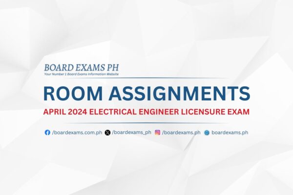 ROOM ASSIGNMENTS: April 2024 Registered Electrical Engineer Licensure ...