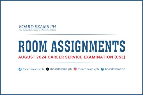ROOM ASSIGNMENTS – Board Exams PH