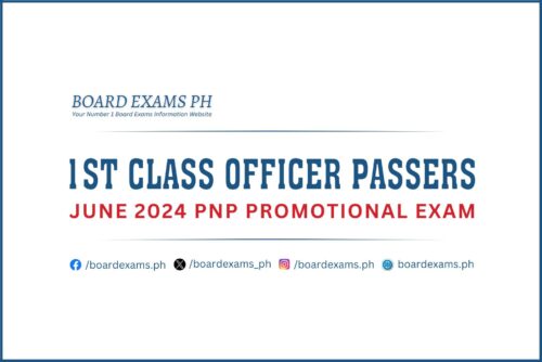 1ST CLASS OFFICER PASSERS: June 2024 PNP Promotional Exam (PromEx ...