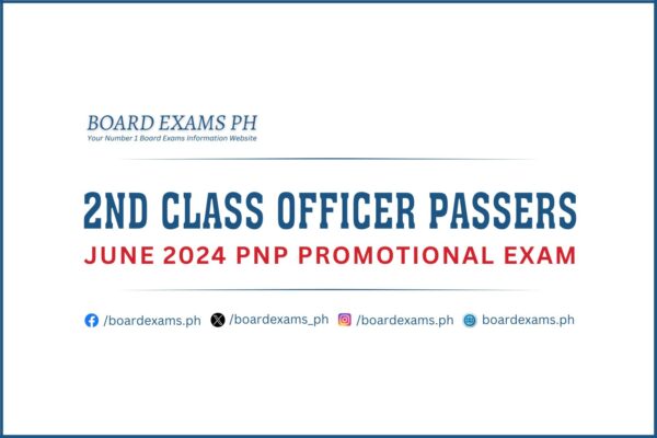 2ND CLASS OFFICER PASSERS: June 2024 PNP Promotional Exam (PromEx ...