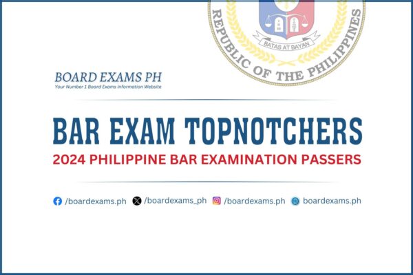 TOPNOTCHERS: 2024 Philippine Bar Exam Top 20 Passers – Board Exams PH