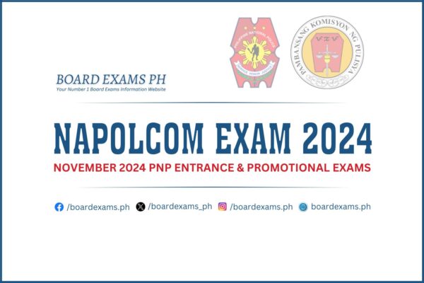 NOVEMBER 2024 NAPOLCOM EXAM: Requirements and Application – Board Exams PH