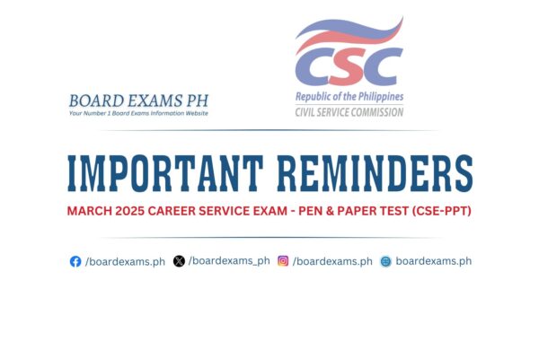 IMPORTANT REMINDERS – Board Exams PH