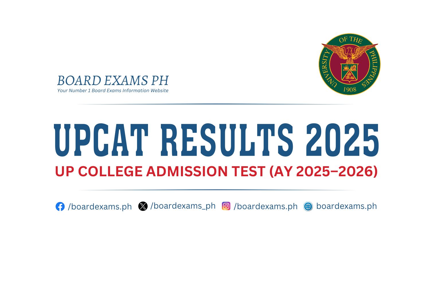 UPCAT RESULTS: UP College Admission Test (AY 2025–2026) List of Passers ...