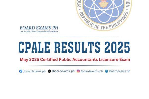 CPALE RESULTS: May 2025 Certified Public Accountants Licensure Exam ...