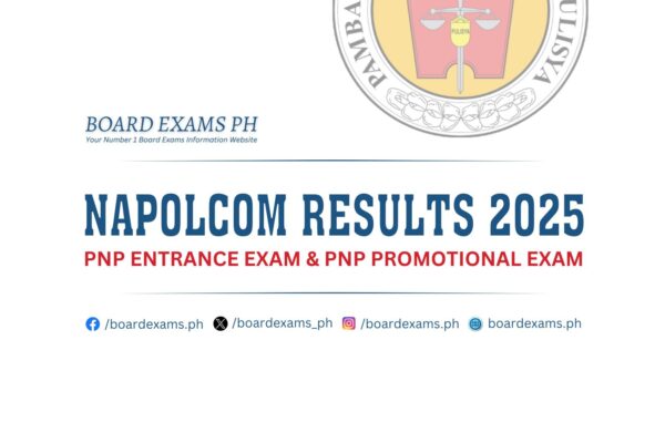 NAPOLCOM EXAM RESULTS – Board Exams PH