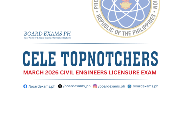 TOPNOTCHERS: March 2026 Civil Engineers Licensure Exam (CELE) – Board ...